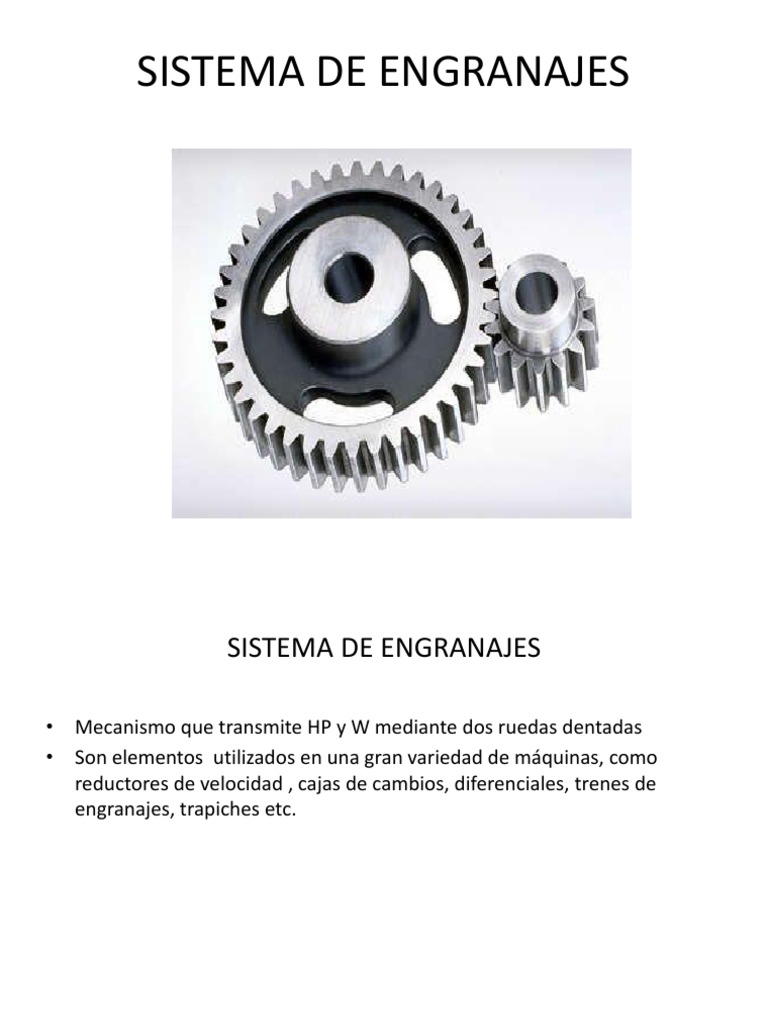 Transmisión Por Engranajes | PDF | Engranaje | Transmisión (Mecánica)