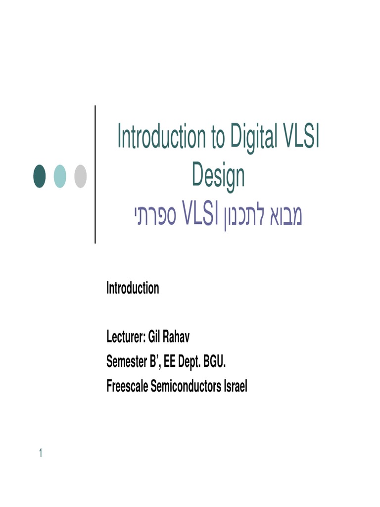 Introduction To Vlsi Design | Download Free PDF | Very Large Scale ...
