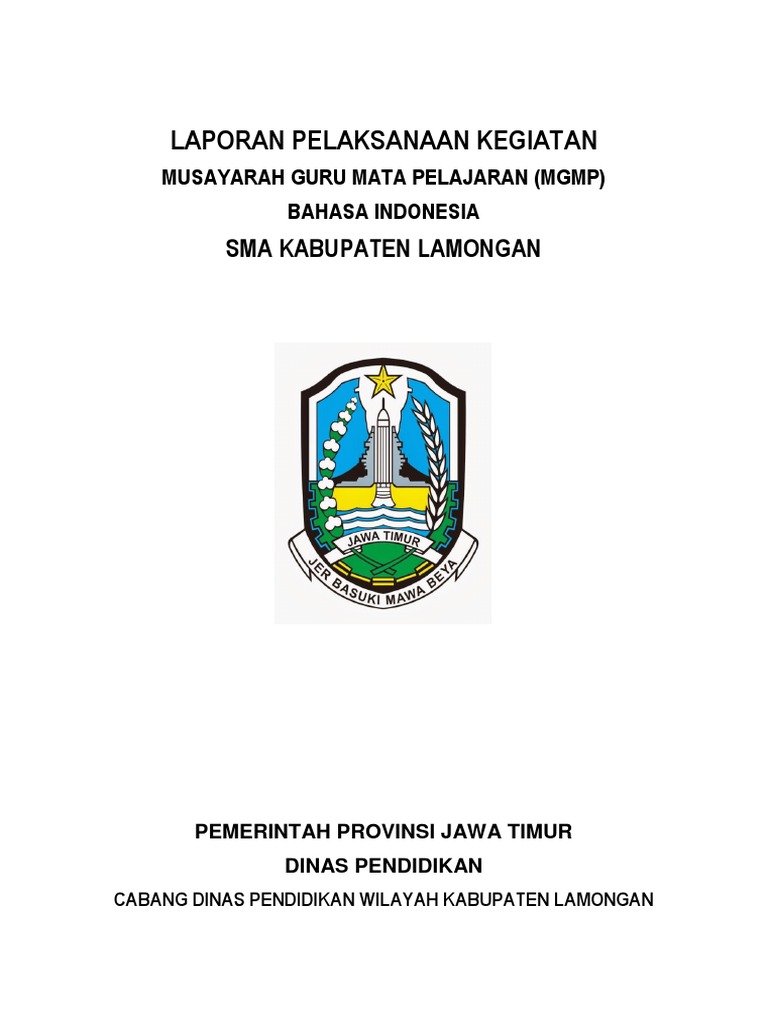Cover Laporan Kegiatan MGMP Bahasa Indonesia | PDF