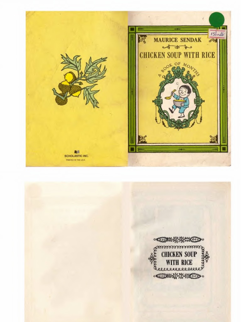 Chicken Soup With Rice by Maurice Sendak | PDF | Cooking | Cuisine