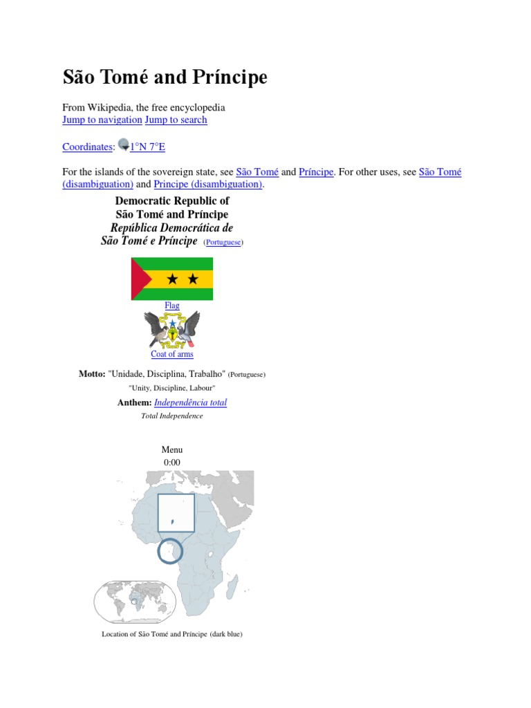 A Brief Overview of the Country of São Tomé and Príncipe | PDF | Government