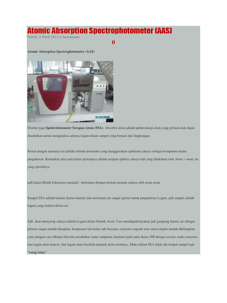Spektro Uv Vis Dan AAS | PDF