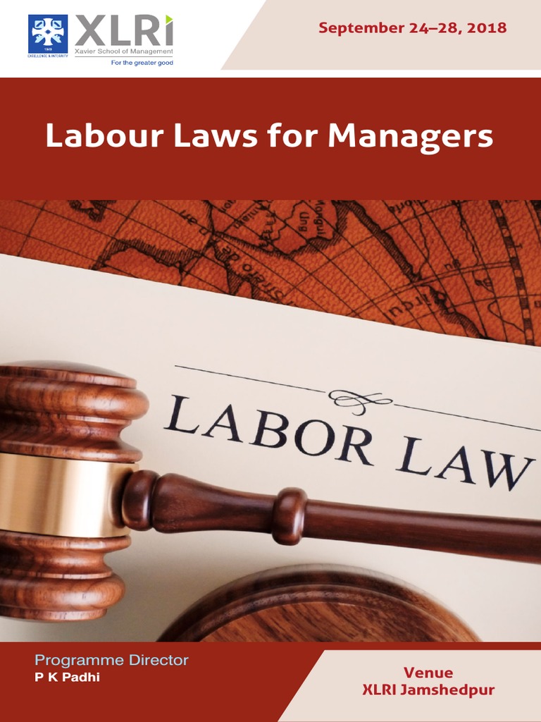MDP - Labour Laws For Managers Sept 2018 | PDF | Employment | Labour Law