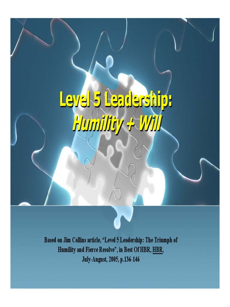 Level 5 Leadership by Jim Collins PDF | PDF | Leadership