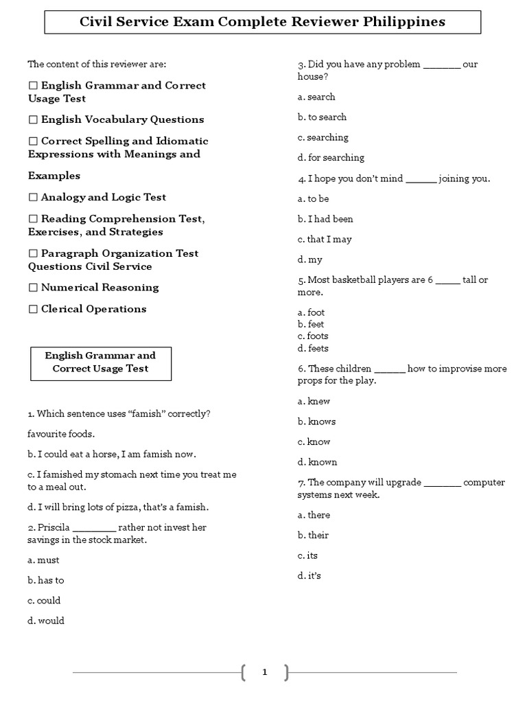 Civil Service Reviewer Complete | PDF | Search Engine Optimization ...