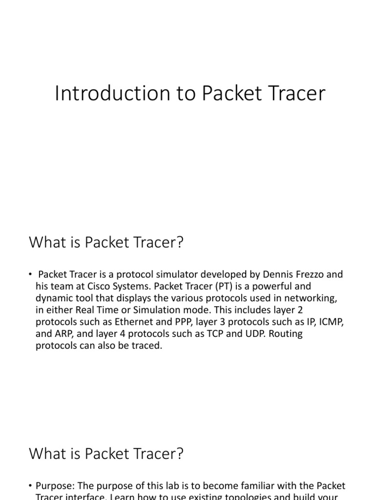 Introduction To Packet Tracer | PDF | Network Switch | Network Topology