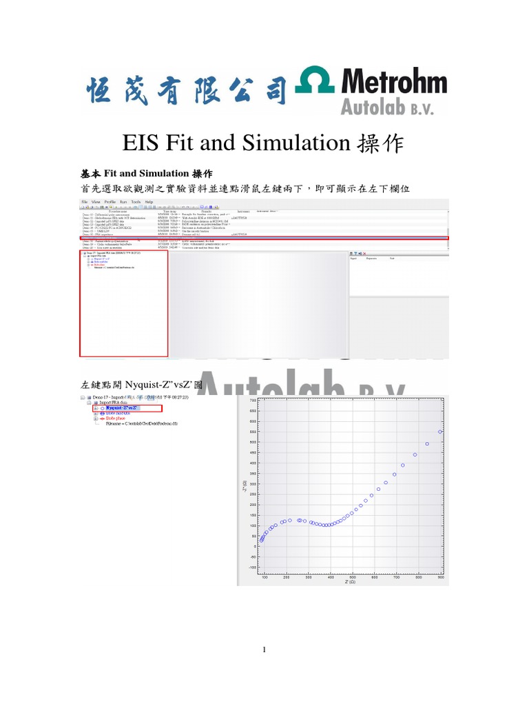 基本EIS Fit操作說明 | PDF