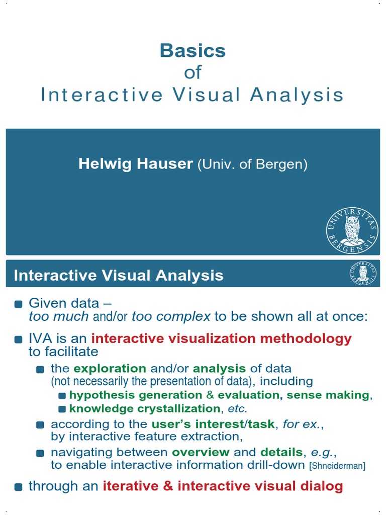 Interactive Visual Analysis Basics | PDF | Visualization (Graphics ...