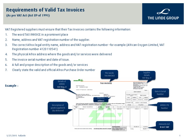 Requirements of Valid Tax Invoices266 167177 | PDF