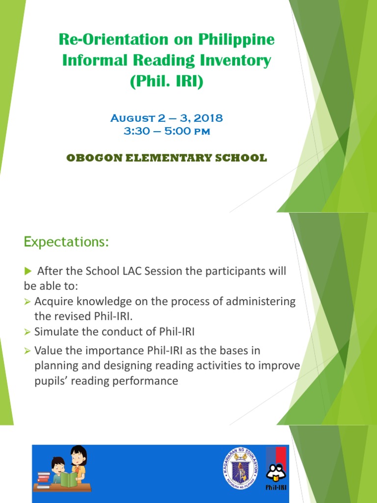Re-Orientation On Philippine Informal Reading Inventory | PDF | Reading ...