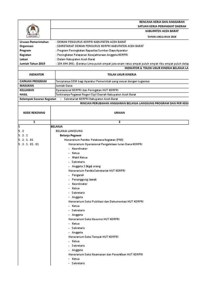 Rka Musda Korpri | PDF