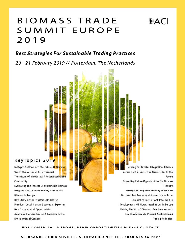Biomass Trade Summit 2019 Overview | PDF | Business