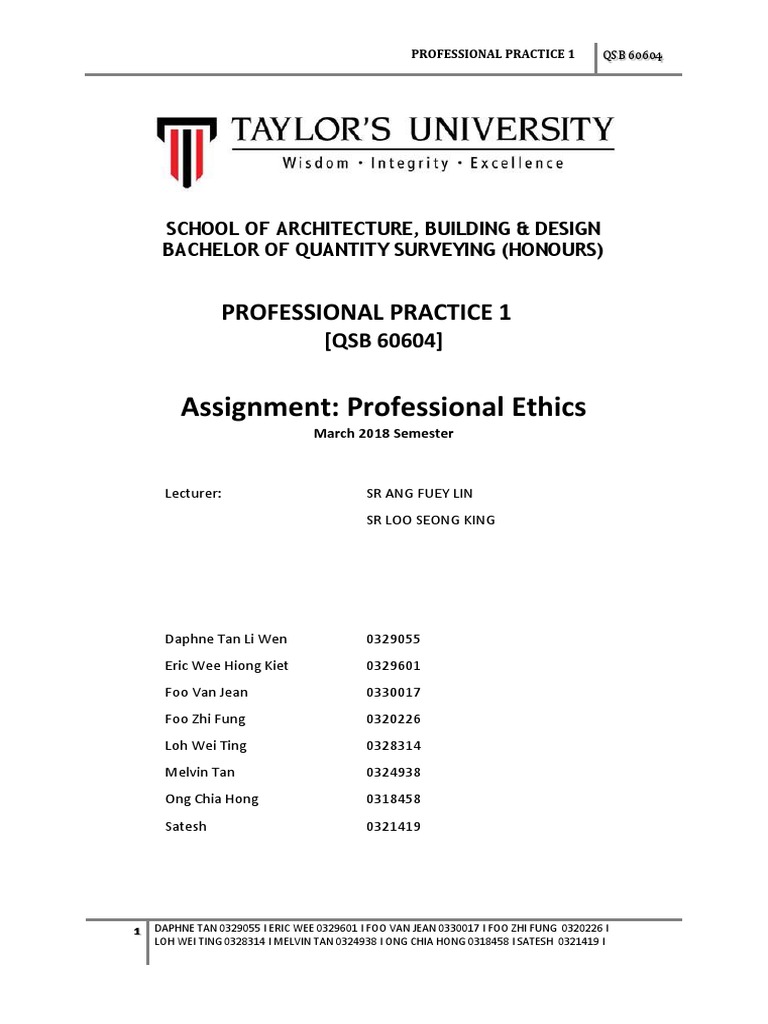 Pp1 Assignment Finals | PDF | Profession | Construction Management