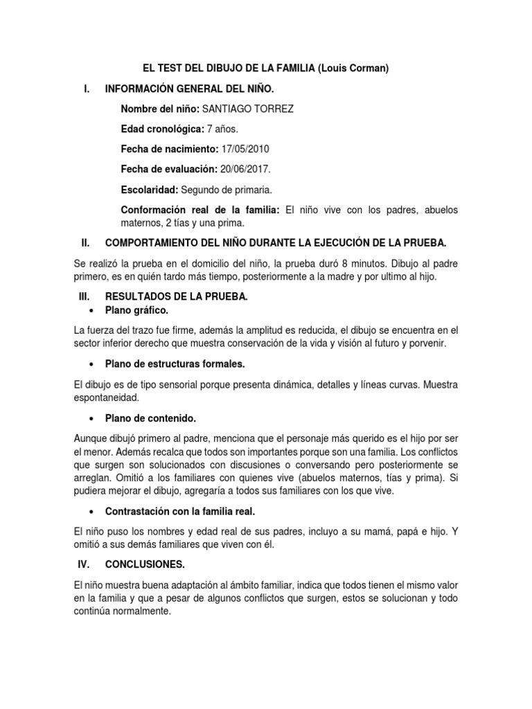 Test de La Familia | PDF | Enseñando y aprendiendo