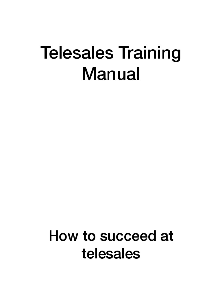 Telesales Training Manual | PDF