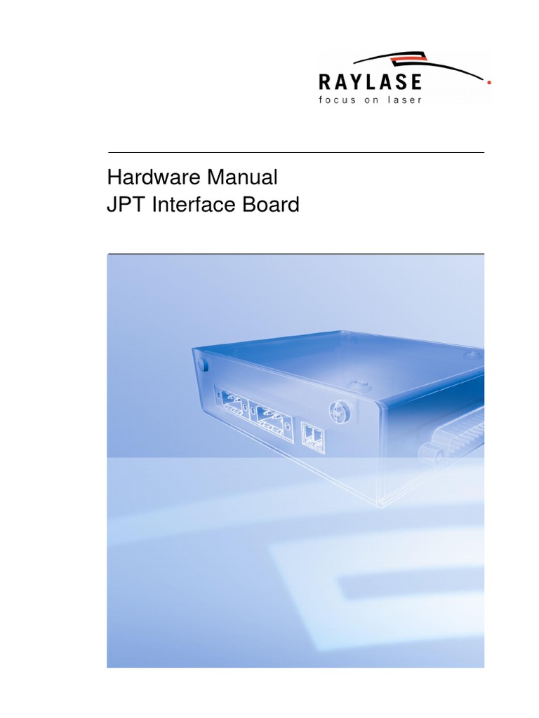 Manual JPT Interface en v1.0.0 | PDF | Laser | Electronics
