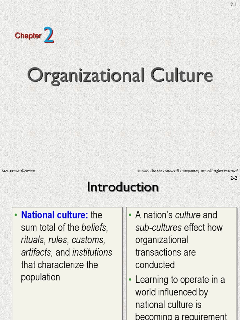 Organizational Culture: Mcgraw-Hill/Irwin © 2005 The Mcgraw-Hill ...