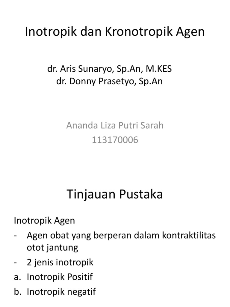 Inotropik Dan Kronotropik Agen Ananda | PDF | Kesehatan Holistik | Gaya ...