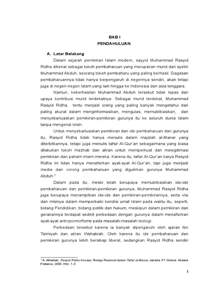 Pemikiran dan Gerakan Rasyid Ridha | PDF | Ilmu Sosial | Sejarah