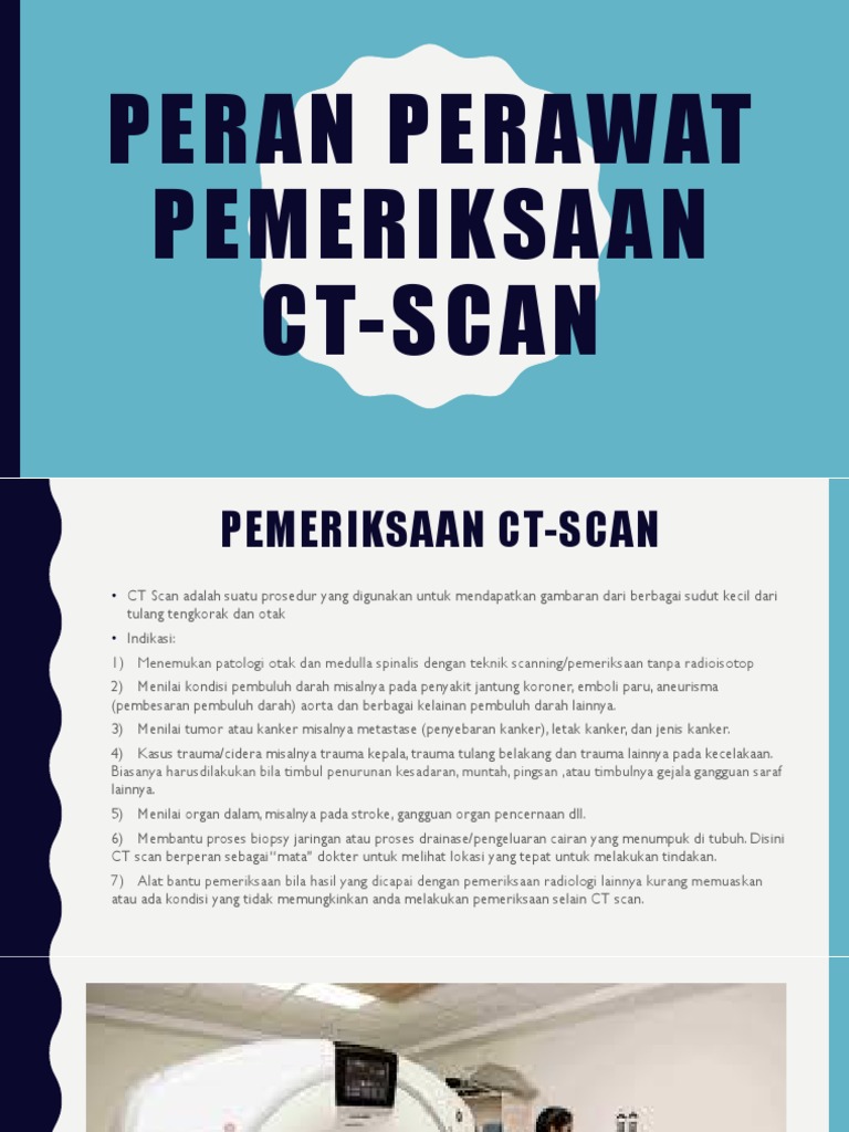 Peran Perawat Pemeriksaan Ct-Scan | PDF