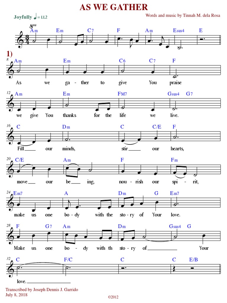 As We Gather | PDF
