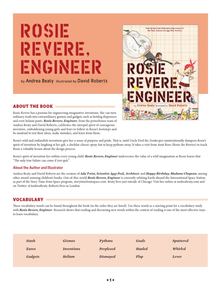 Rosie Revere Teaching Guide | Engineering Design Process | Design