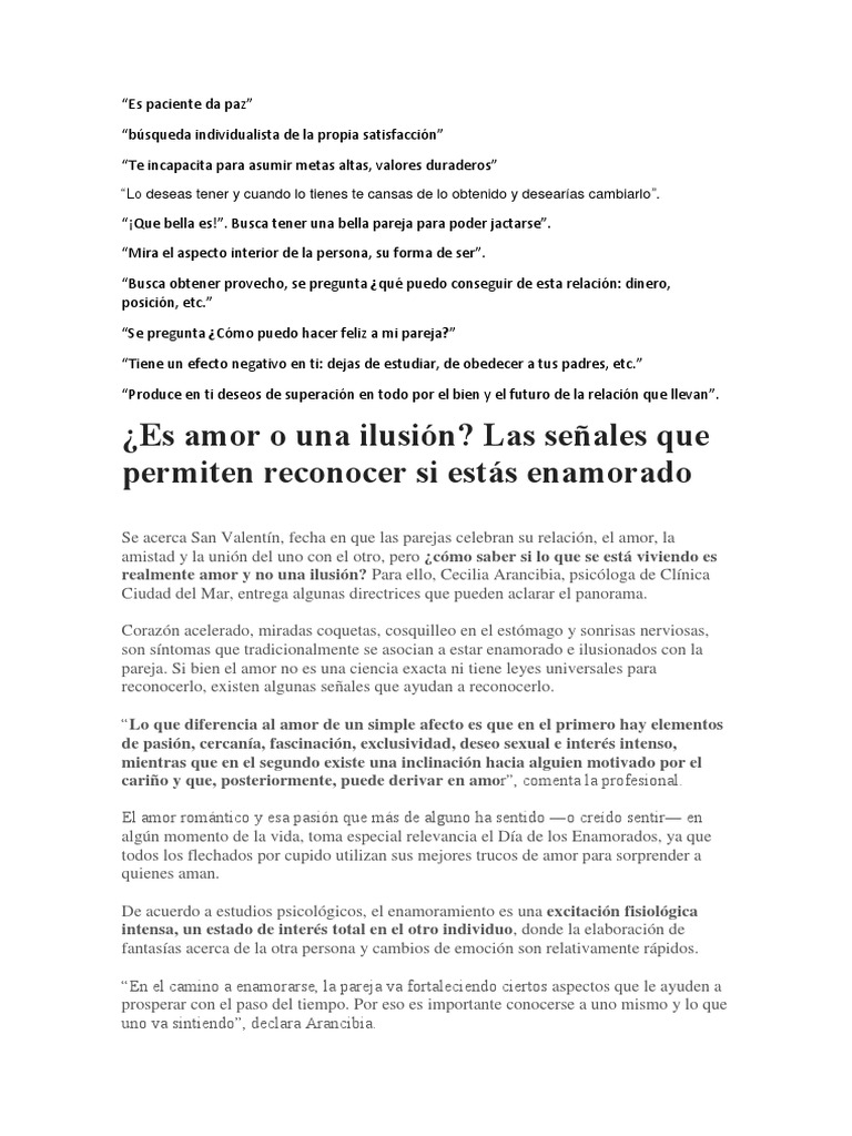 ENAMORAMIENTO | PDF | Romance (amor) | Amor
