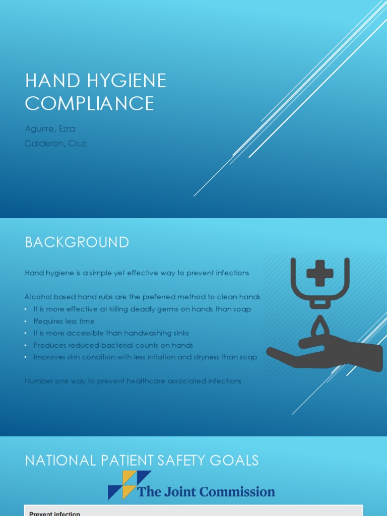 Hand Hygiene Compliance: Aguirre, Ezra Calderon, Cruz | PDF | Hand ...