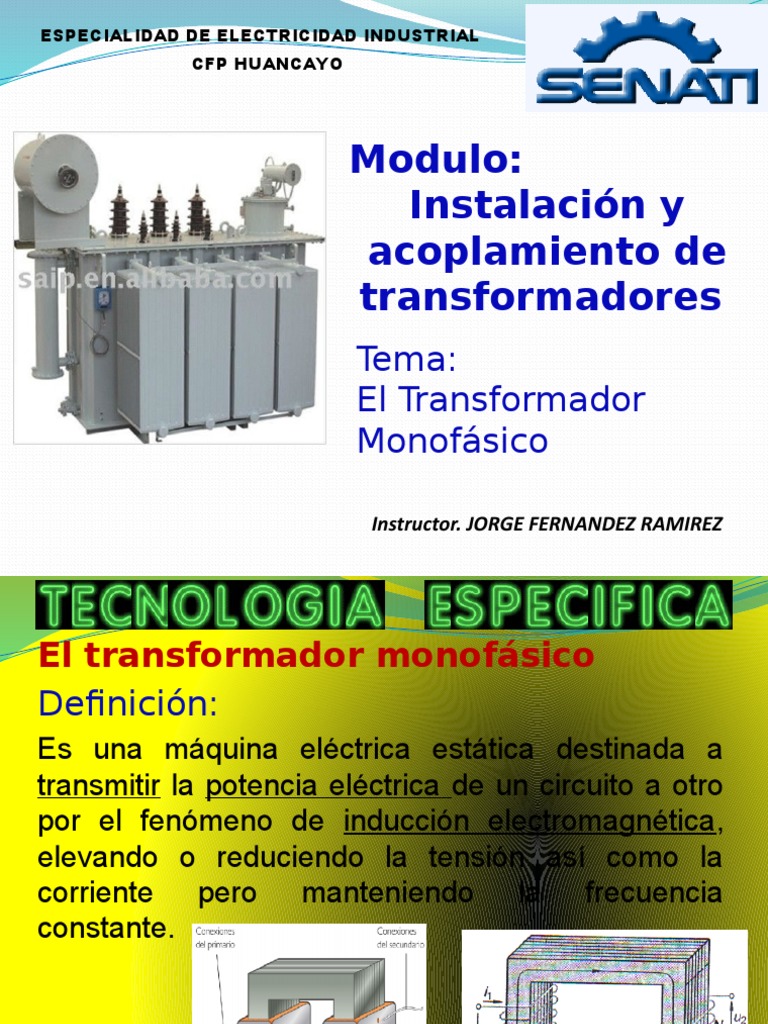Nº 11 III Semestre El Transformador Monofásico | PDF | Transformador | Inductor
