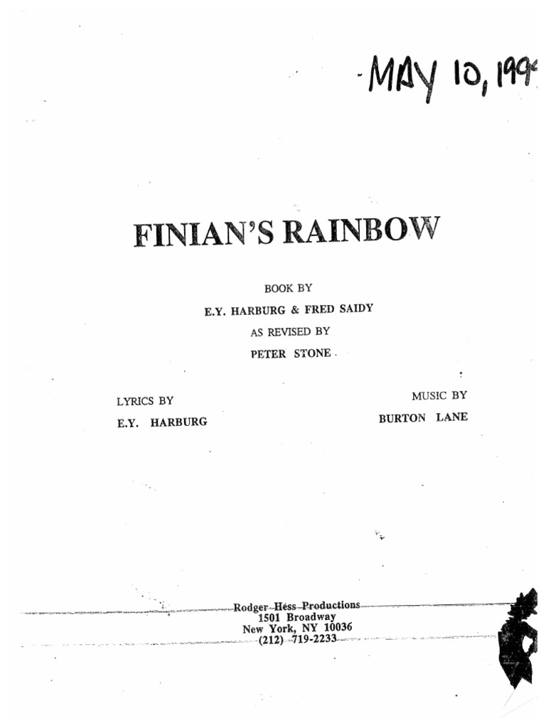 Finian's Rainbow (Script) | PDF