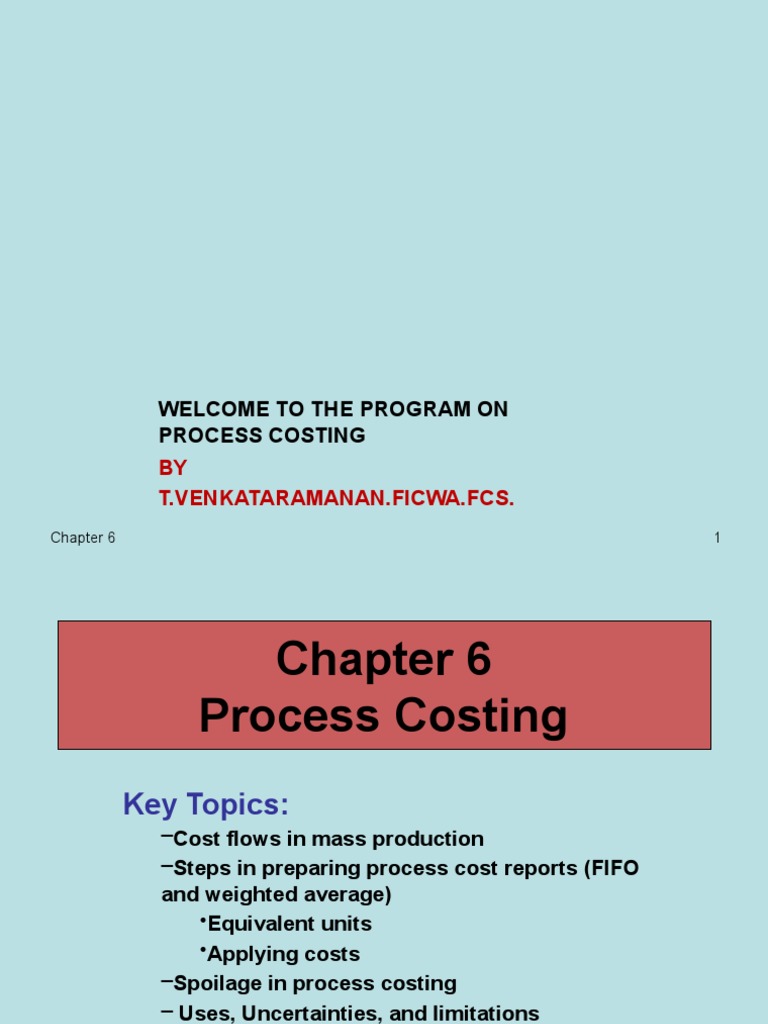 Ch06 Equivalent Units | PDF | Expense | Depreciation