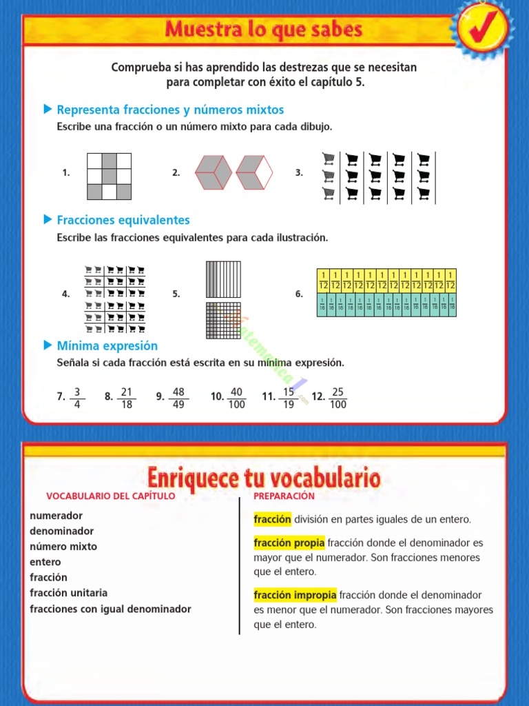 Libro Fracciones | Fracción (Matemáticas) | División (Matemáticas)