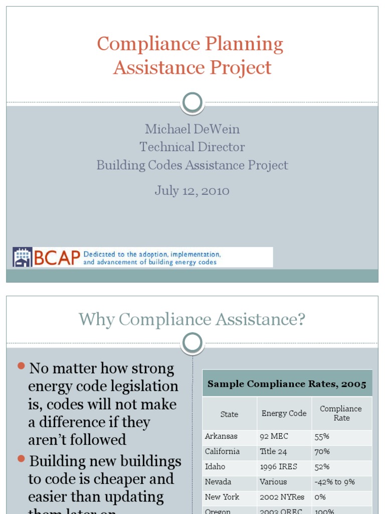 Compliance Planning Assistance Project: Michael Dewein Technical ...