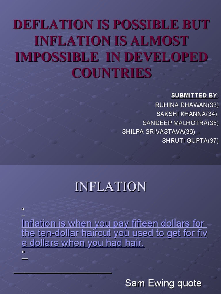 Eco Presentation | PDF | Deflation | Inflation