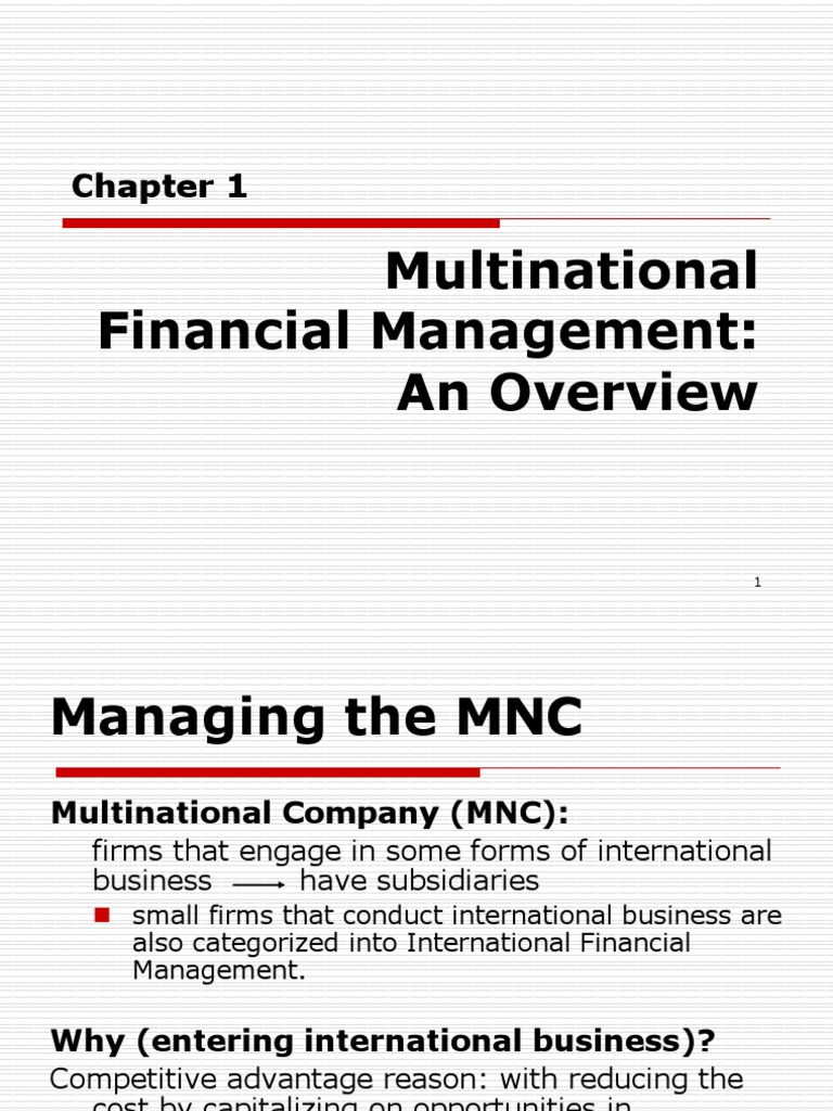 Ch1-Multinational Financial Management-An Overview | PDF ...