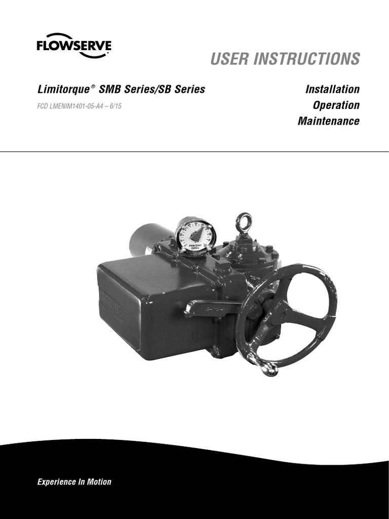 User Instructions: Installation Operation Maintenance Limitorque SMB ...