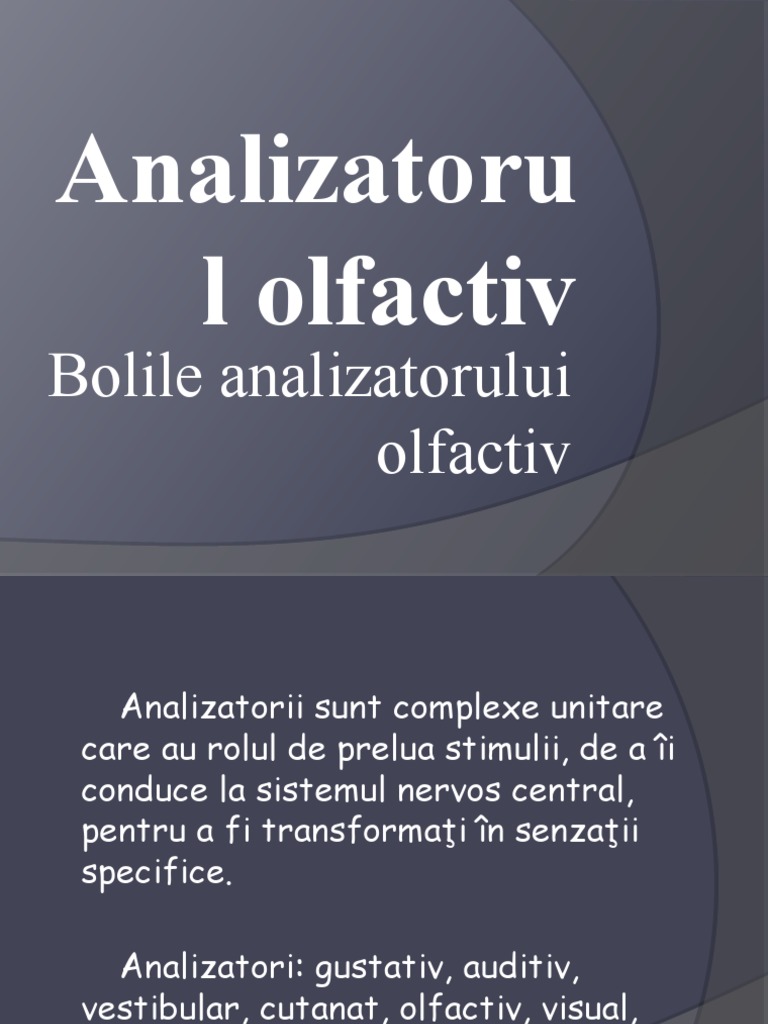 Analizatorul Olfactiv | PDF