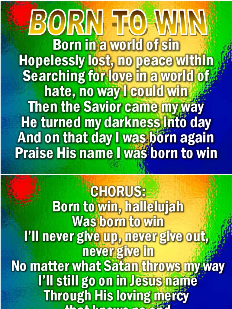 Born To Win | PDF
