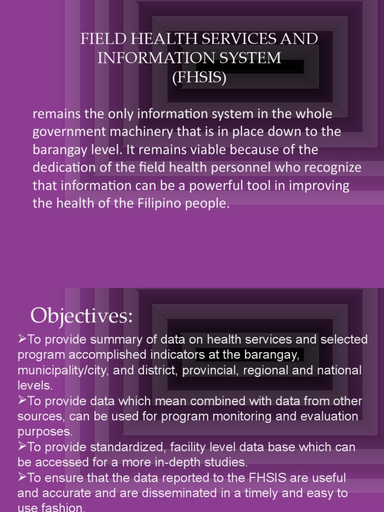 Target Client List in FHSIS Overview | PDF