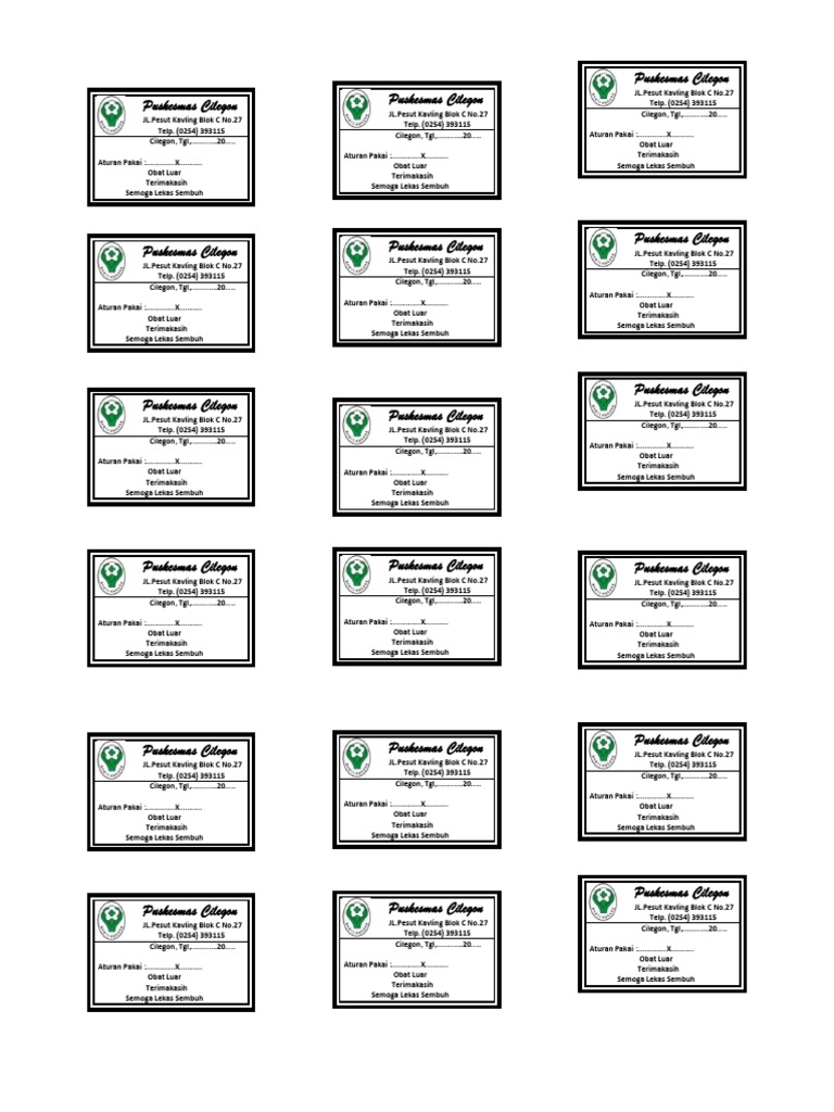 Label Obat | PDF