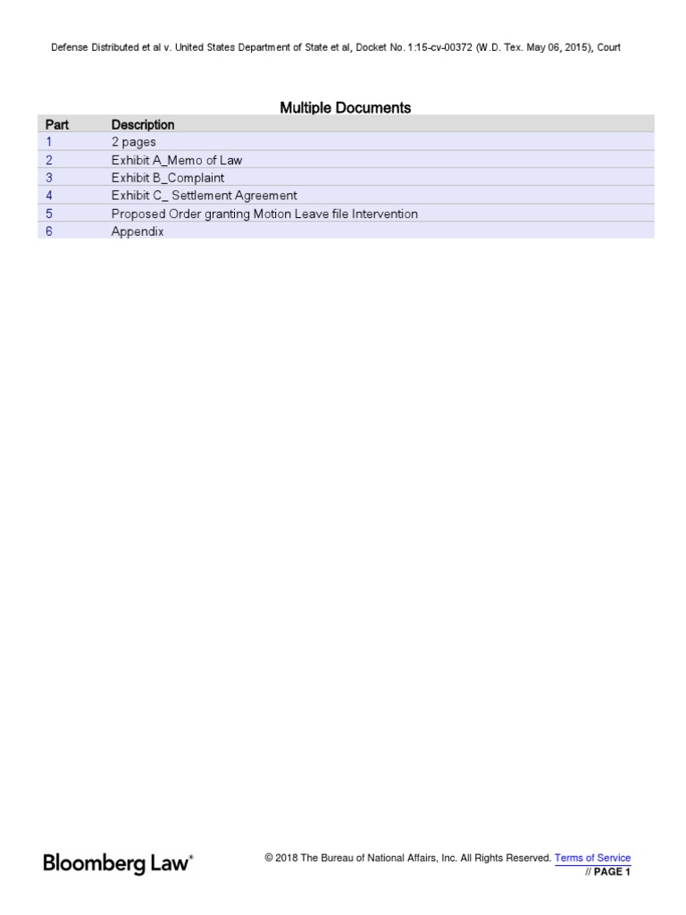 Motion To Intervene (7/25/18) | PDF | Intervention (Law) | Settlement ...