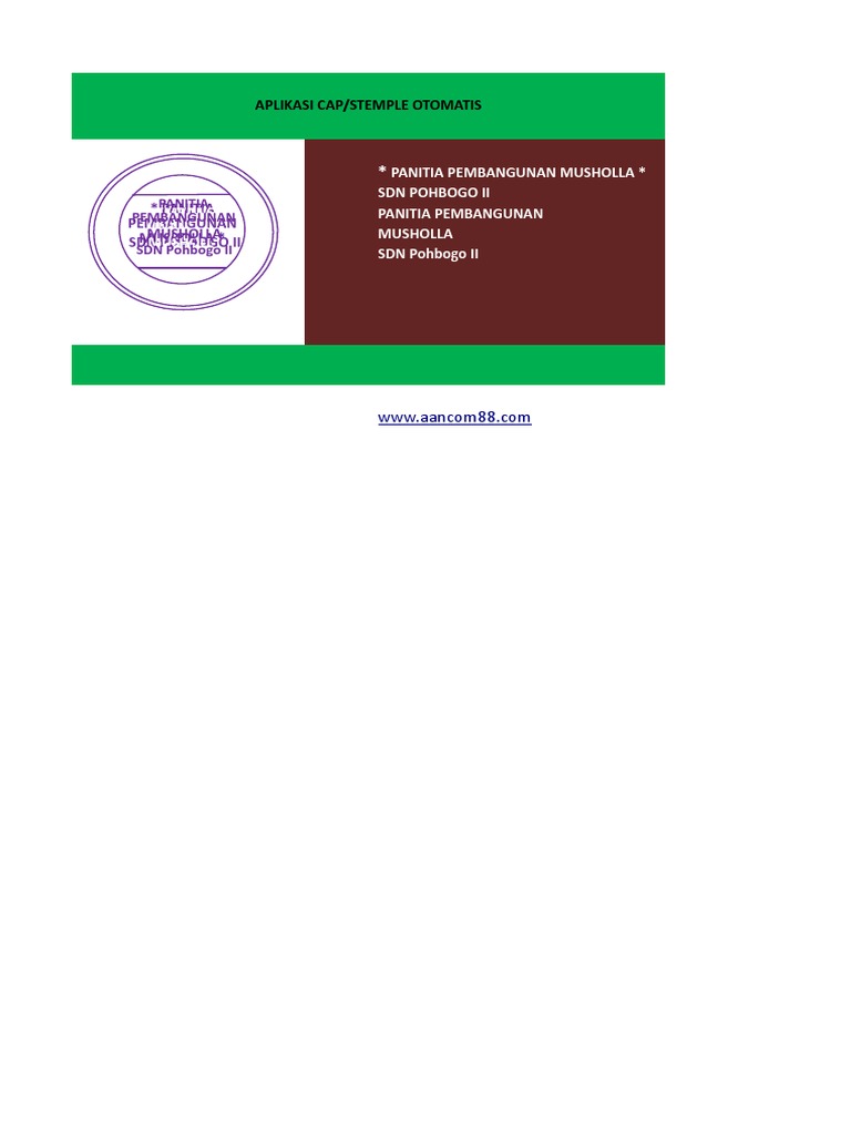 Cap Stempel Otomatis | PDF