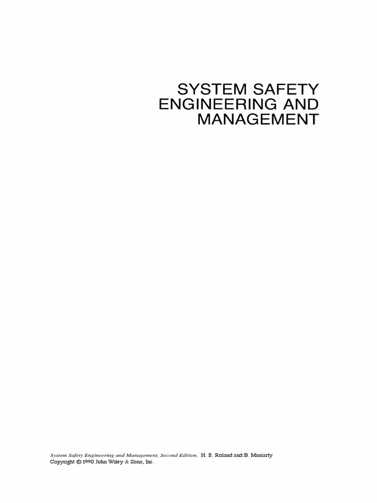 System Safety Engineering and Management Second Edition | PDF ...