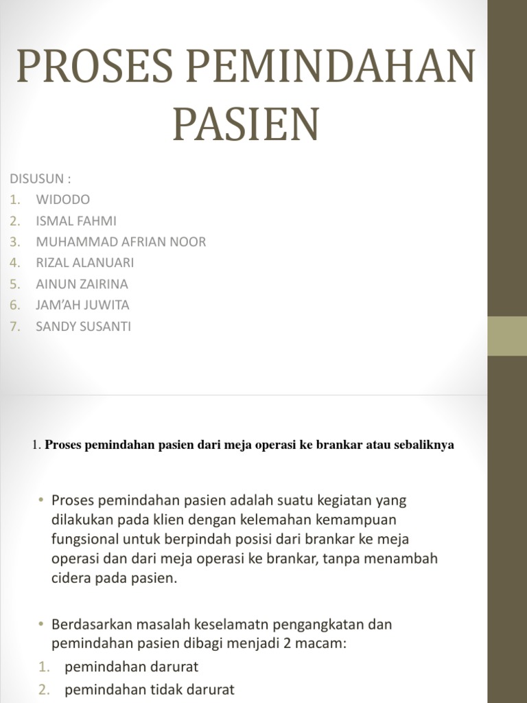 Pemindahan Pasien dengan Easy Move | PDF