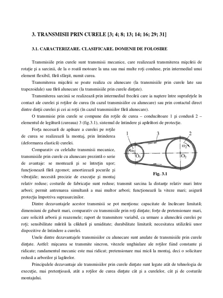 Transmisii Prin Curele | PDF