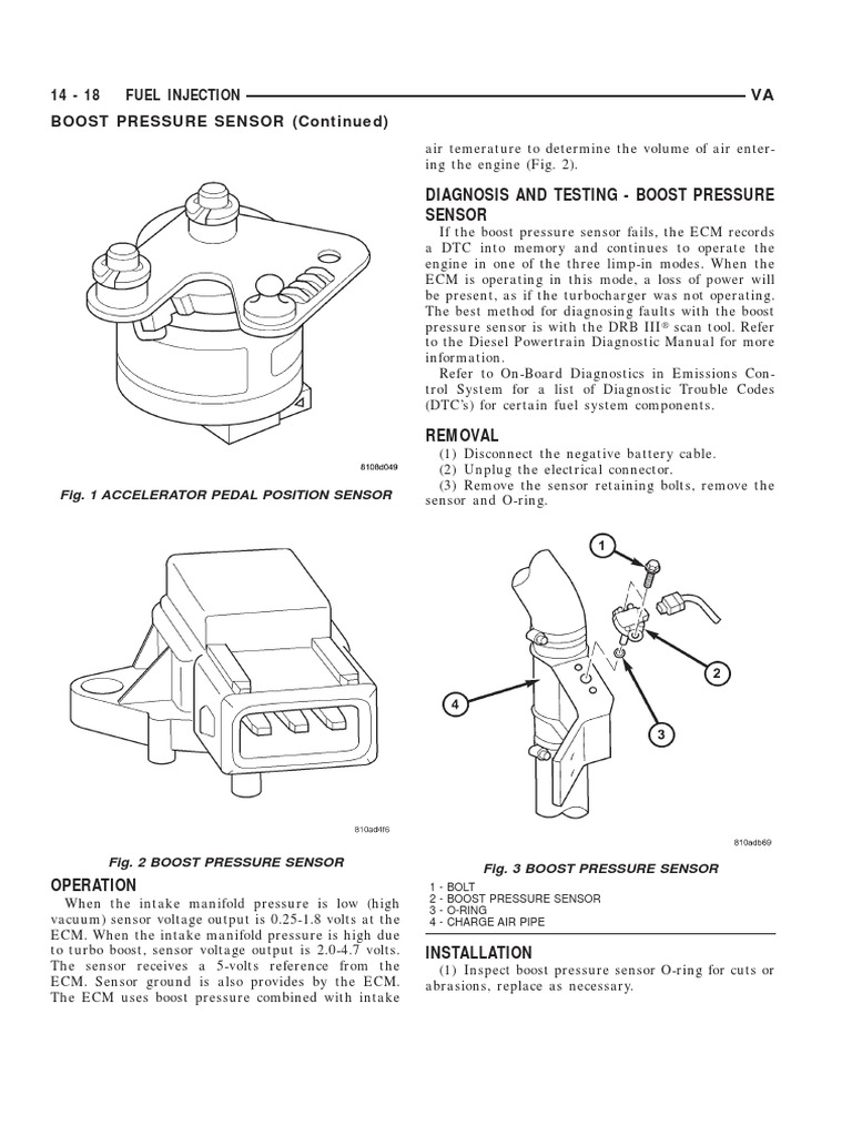 Sprinter Boost Pressure Sensor 1 | PDF | Turbocharger | Electrical ...