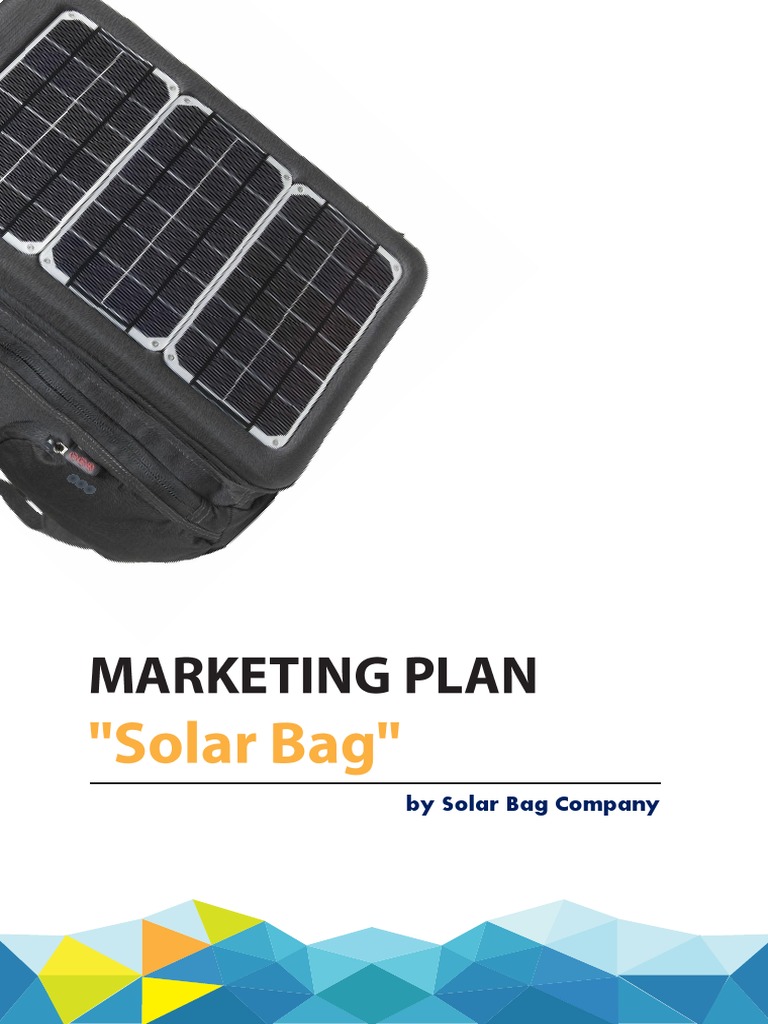 Solar Bag | PDF | Battery Charger | Market Segmentation