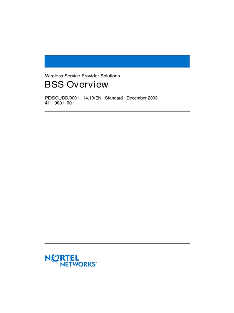 Bss Overview | PDF | Telecommunications | Information And ...