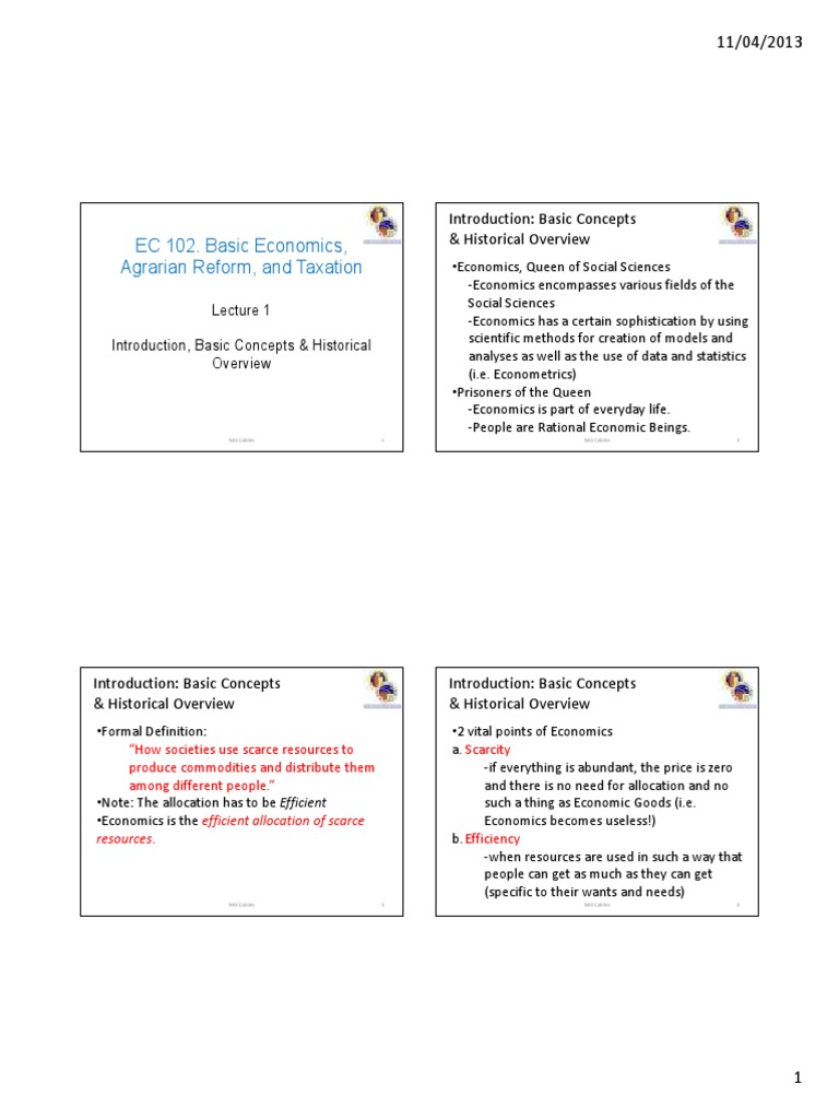 Eco102 Introduction | PDF | Economics | Economies