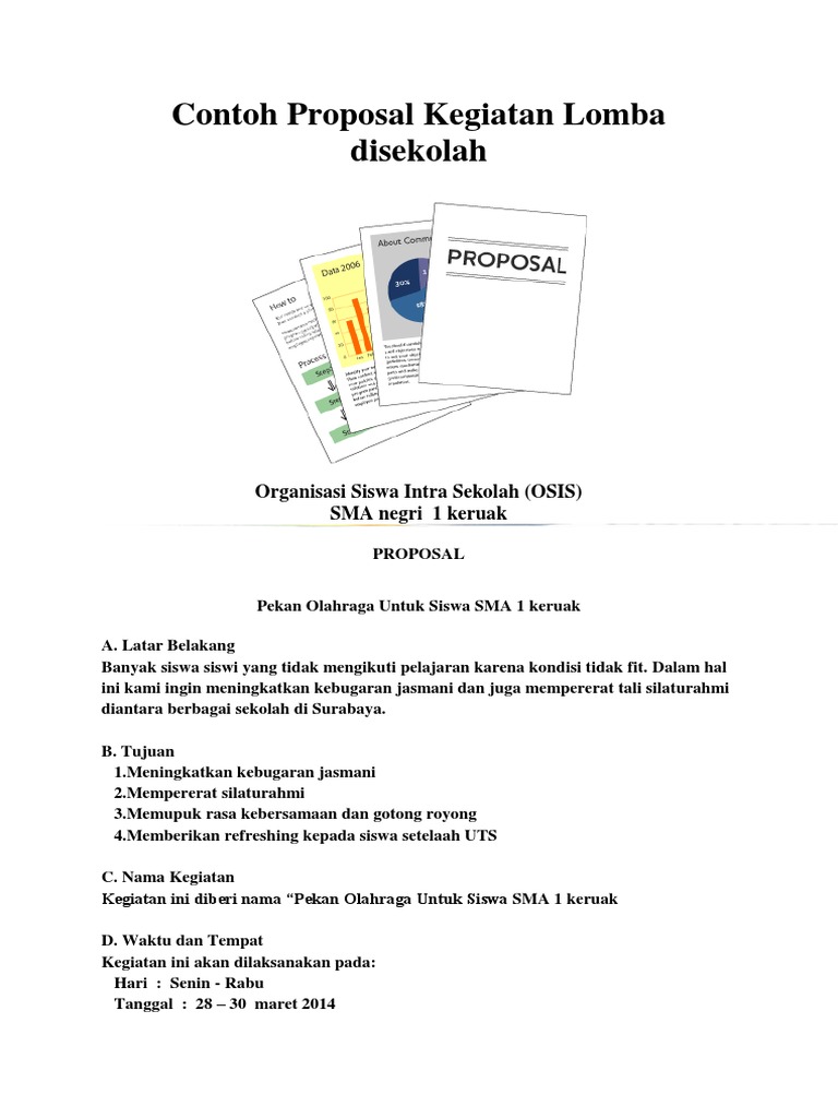 Contoh Proposal Kegiatan Lomba Disekolah | PDF